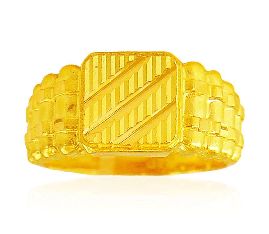 22 Karat Gold Ring For Mens - RiMs20452 - [Rings > Mens Gold Ring]