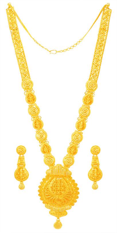 22Karat Gold Bridal Patta Haar Set - StLs23700 - [Sets (Necklace ...