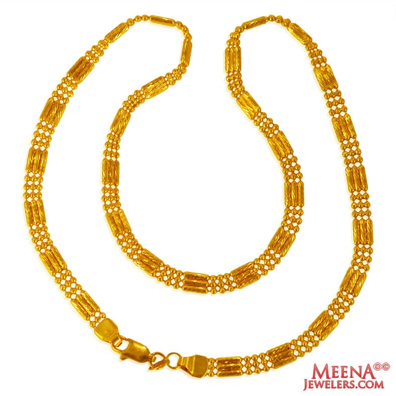 22 Kt Gold Chain - chpl26548 - [Necklace ( Chains) > Plain Gold Chains]