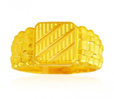 22 Karat Gold Ring For Mens - RiMs20452 - [Rings > Mens Gold Ring]